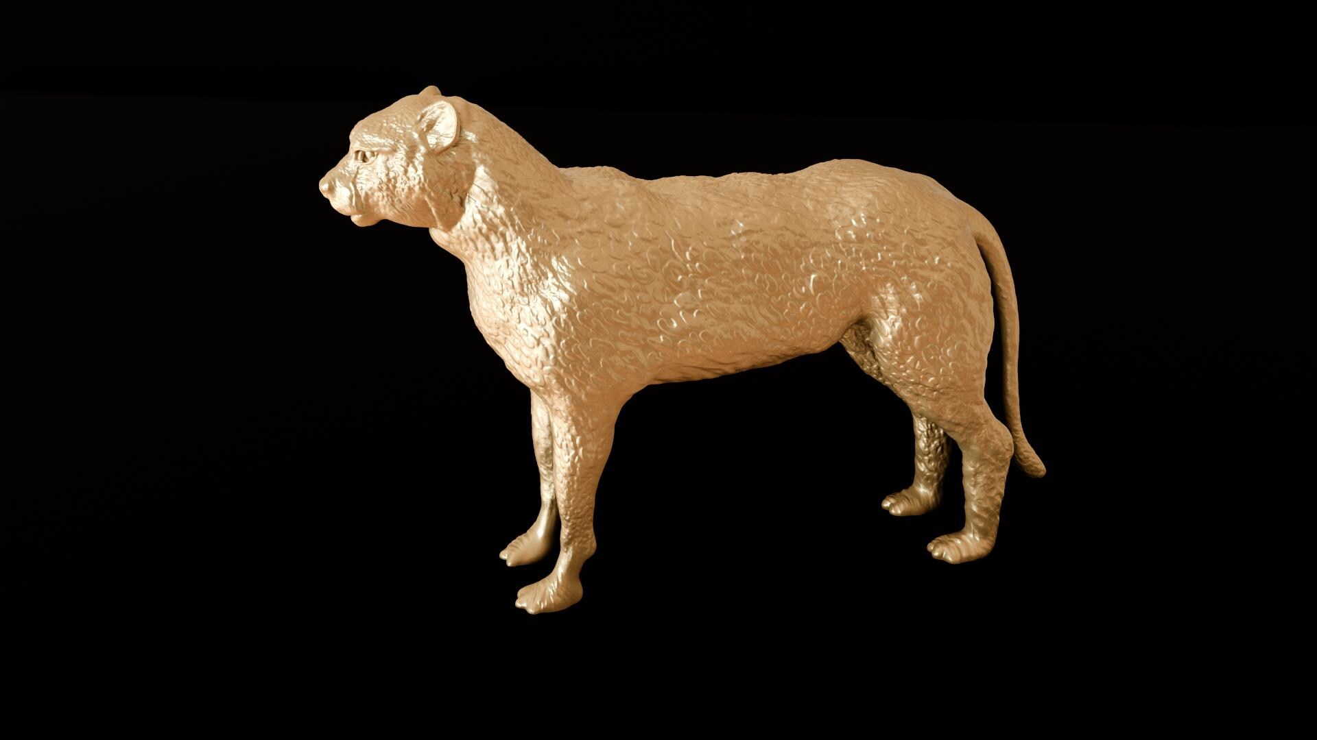 Cheetah Standing 3d Printing STL File - Etsy