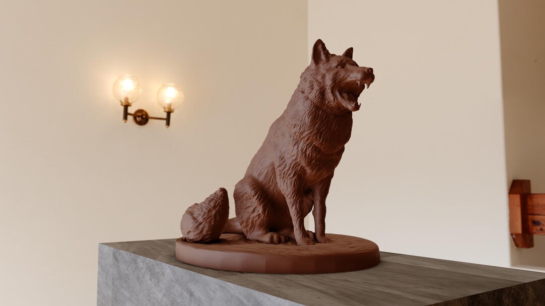 Fox Sitting Roaring 3d Printing STL File - Etsy