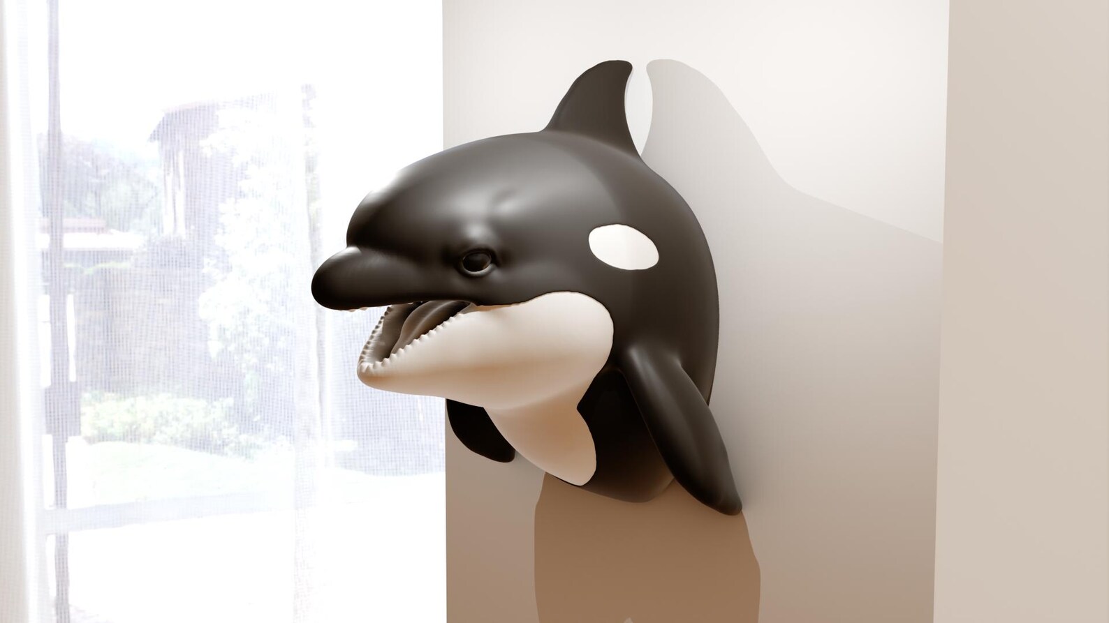 Orca Head Wall Mount Mouth Open 3d Printing STL File - Etsy