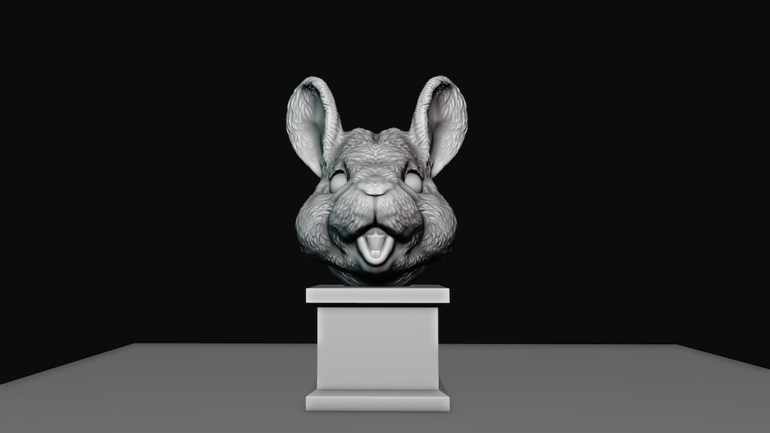 Chinchilla Rat Head Bust Smiling 3d Printing STL File - Etsy