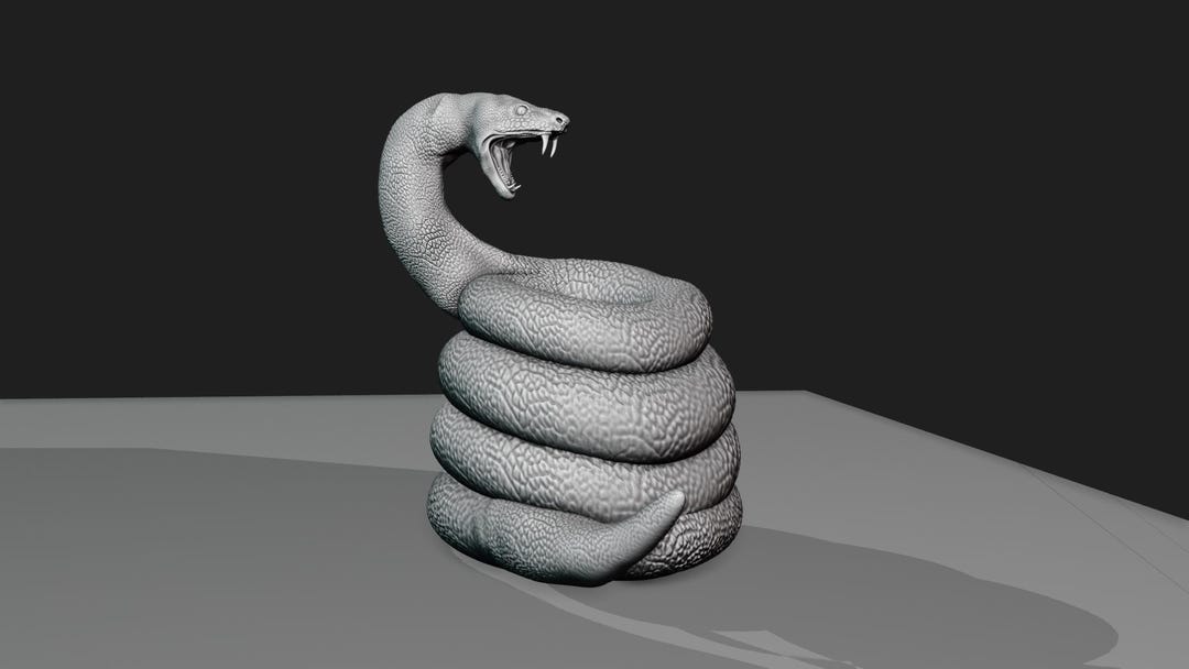 Anaconda Roaring Coiled up 3d Printing STL File - Etsy