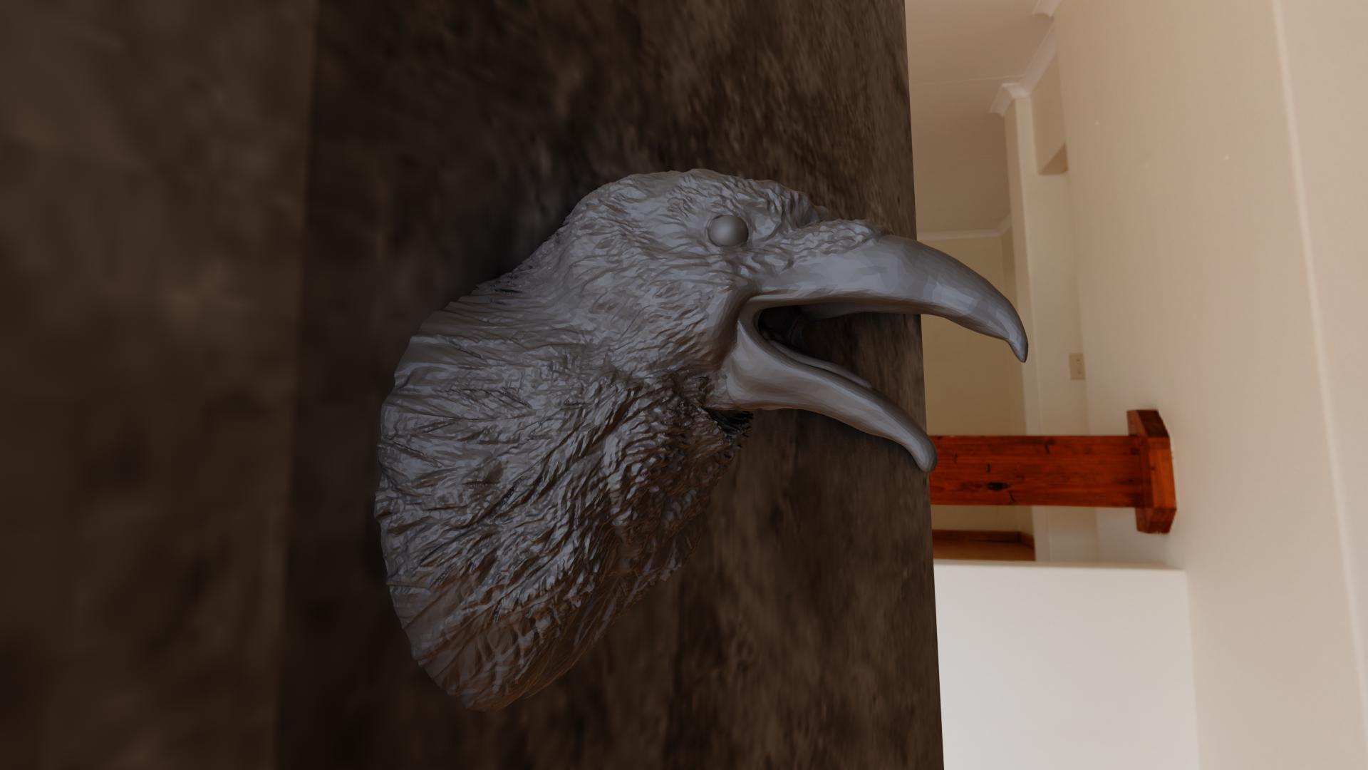 Raven Crow Crowing Head Wall Mount 3d Printing STL File - Etsy