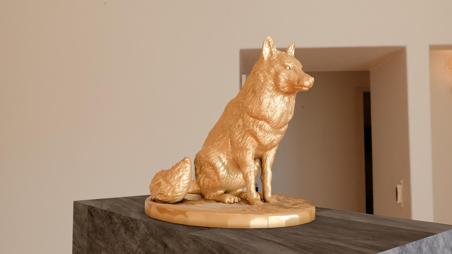 Fox Sitting 3d Printing STL File - Etsy