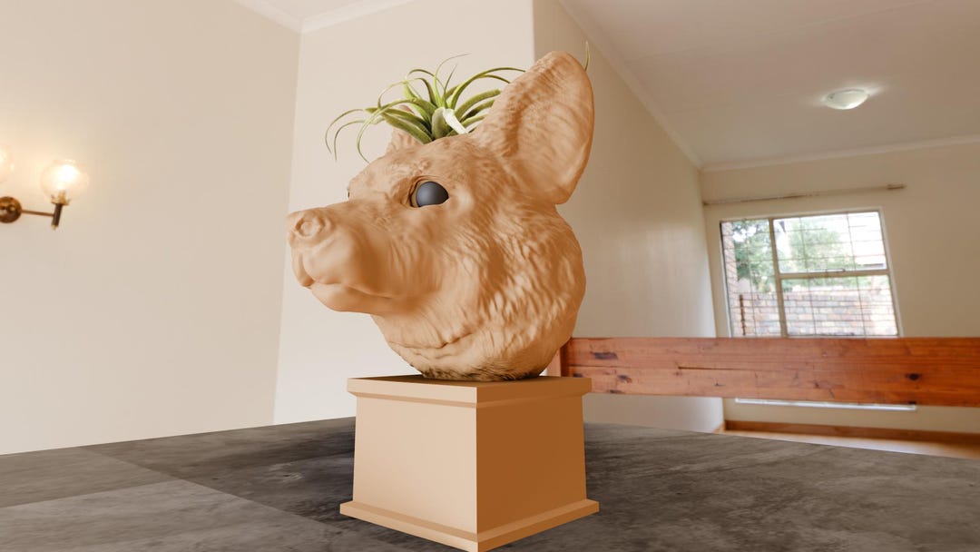 Corgi Bust Planter Pot Flower Vase 3d Printing STL File - Etsy