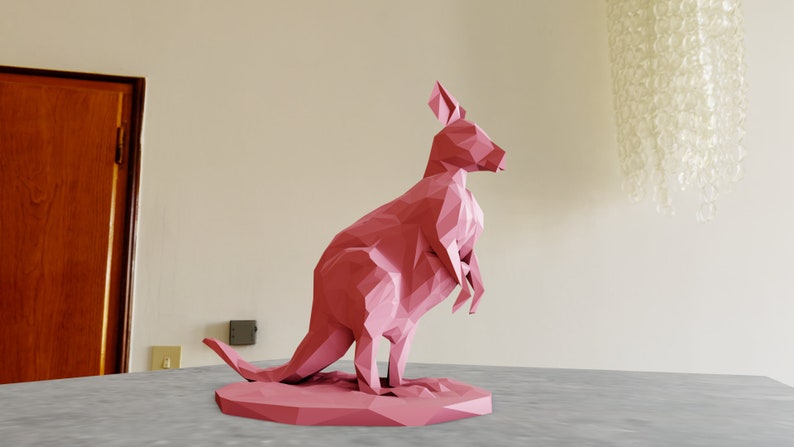 Kangaroo Low Poly 3d Printing STL File - Etsy