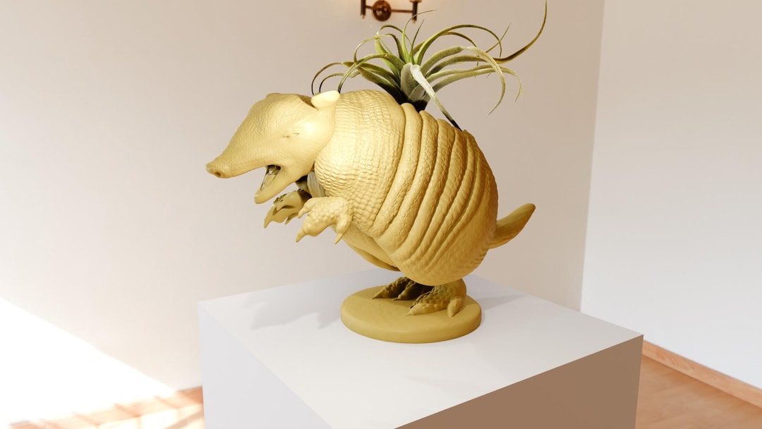 Armadillo Standing Mouth Open Planter Pot Flower Vase 3d Printing STL ...