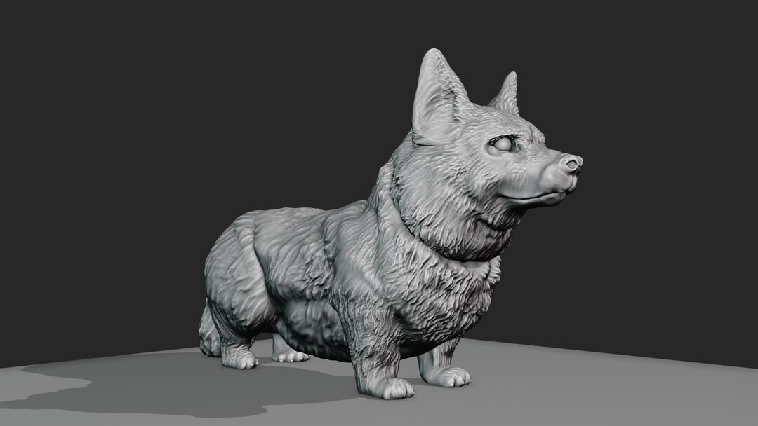 Corgi Statue 3d Printing STL File - Etsy