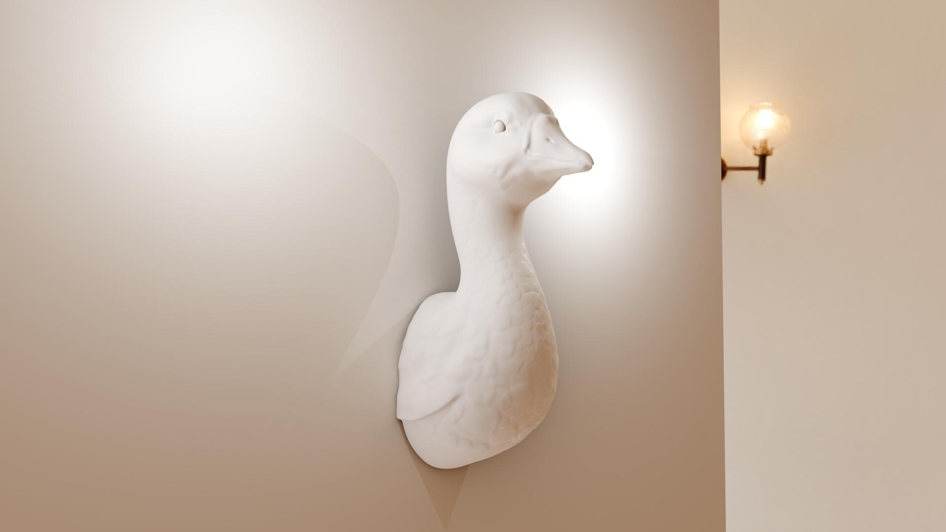 Goose Head Wall Mount 3d Printing STL File - Etsy