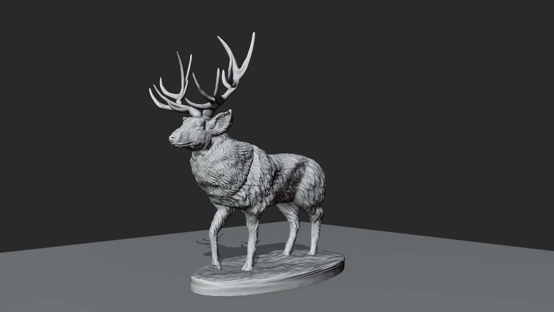 Red Deer Statue 3d Printing STL File - Etsy