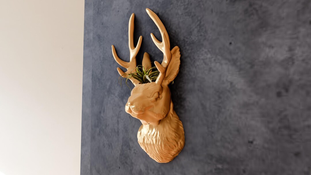 Jackelope Rabbit Mythical Cryptid Head Wall Mount 3d Printing STL File ...