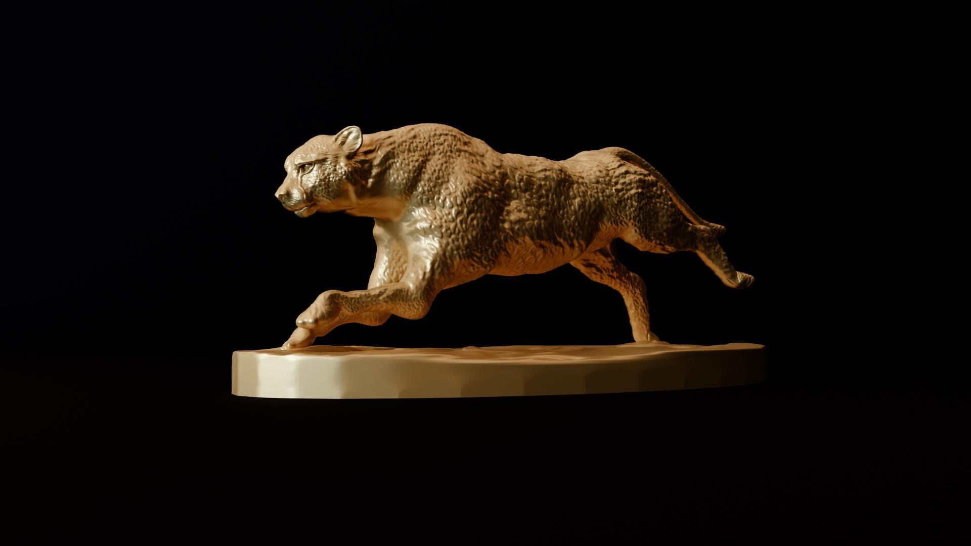 Cheetah Running STL File - Etsy