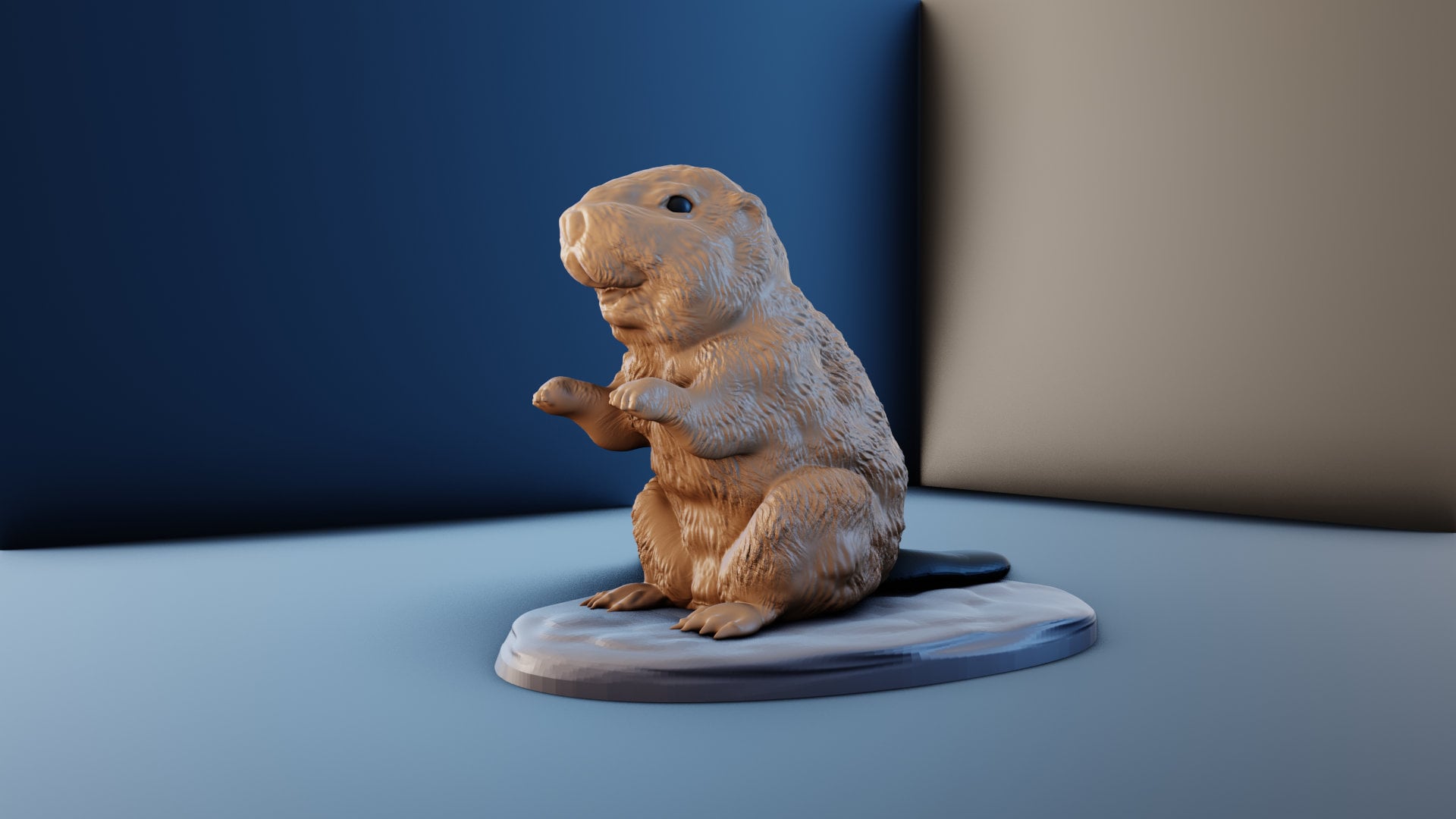 Beaver Standing 3d Printing STL File - Etsy
