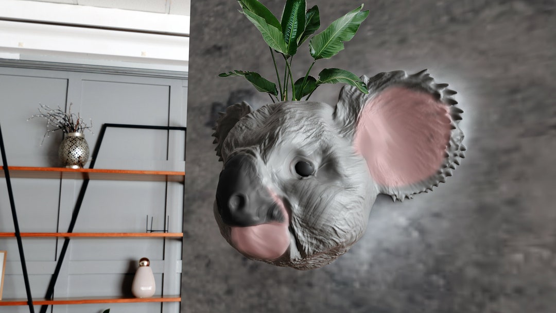Koala Bear Wall Mount Planter Pot 3d Printing STL File - Etsy