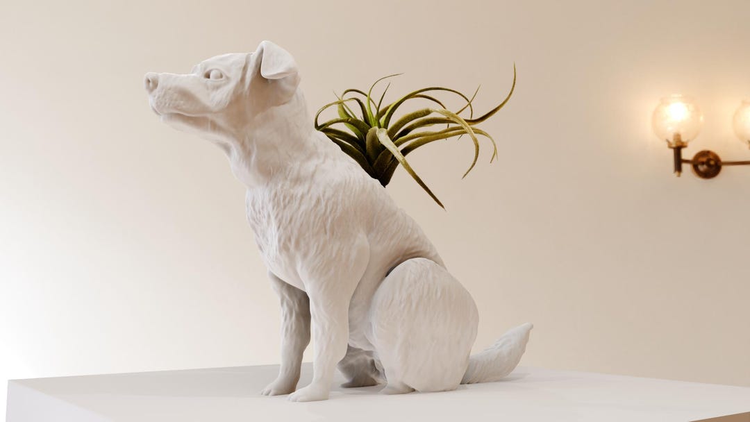 Jack Russel Terrier Dog Sitting Planter 3d Printing STL File - Etsy