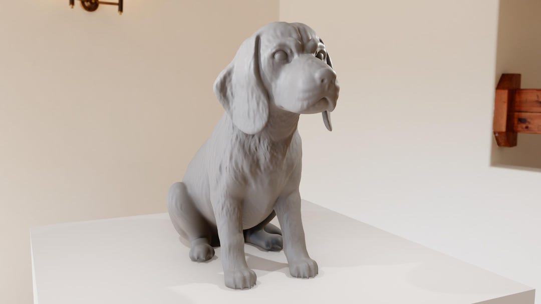 Beagle Dog Sitting 3d Printing STL File - Etsy