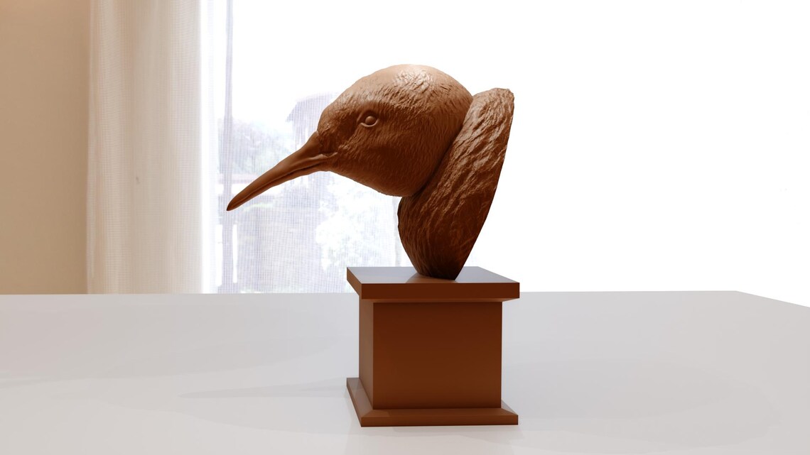 Kiwi Bird Bust 3d Printing STL File - Etsy