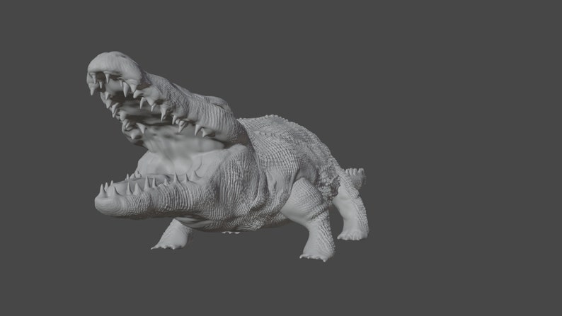 Crocodile 3d Printing STL File - Etsy