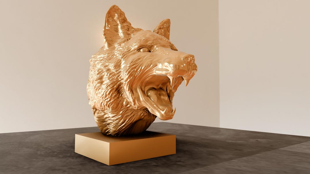 Fox Roaring Bust 3d Printing STL File - Etsy