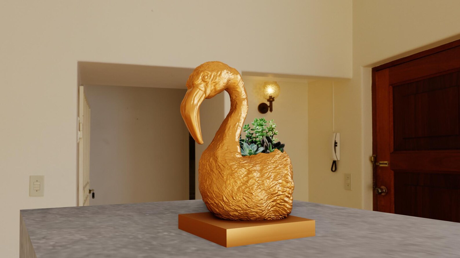 Flamingo Bust Planter Pot Flower Vase 3d Printing STL File - Etsy