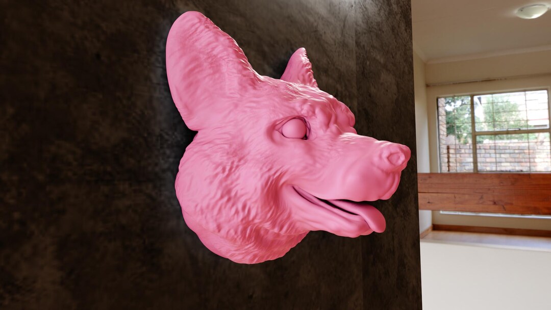 Corgi Head Smiling Wall Mount Decor 3d Printing STL File - Etsy