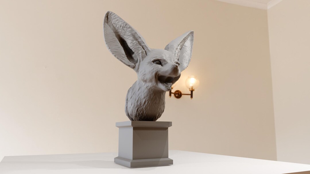 Fennec Fox Head Screaming Bust 3d Printing STL File - Etsy