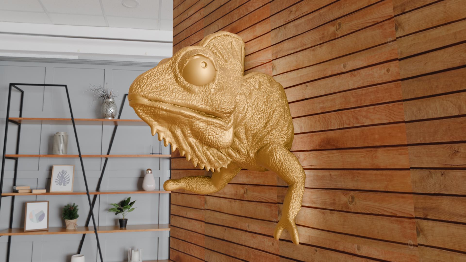 Chameleon Head Wall Mount 3d Printing STL File - Etsy