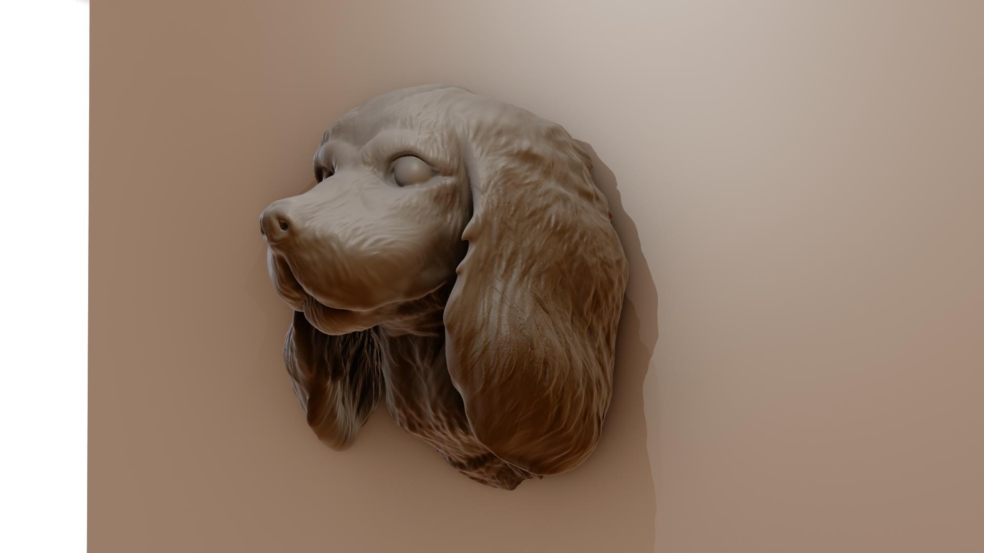 Cocker Spaniel Head Wall Mount 3d Printing STL File - Etsy
