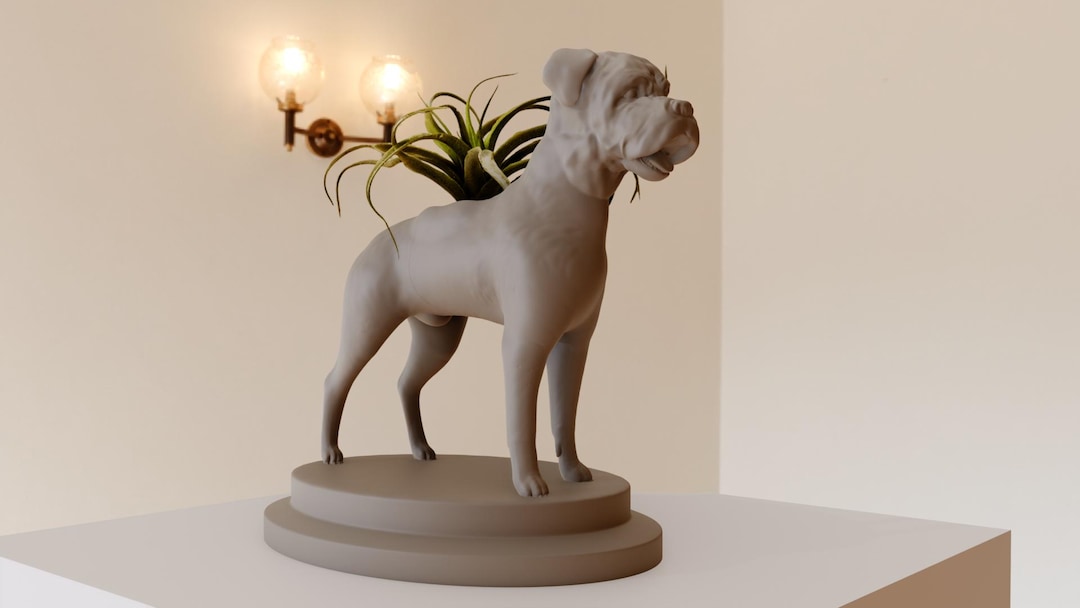 Boxer Dog Mouth Open Planter Pot Flower Vase 3d Printing STL File - Etsy
