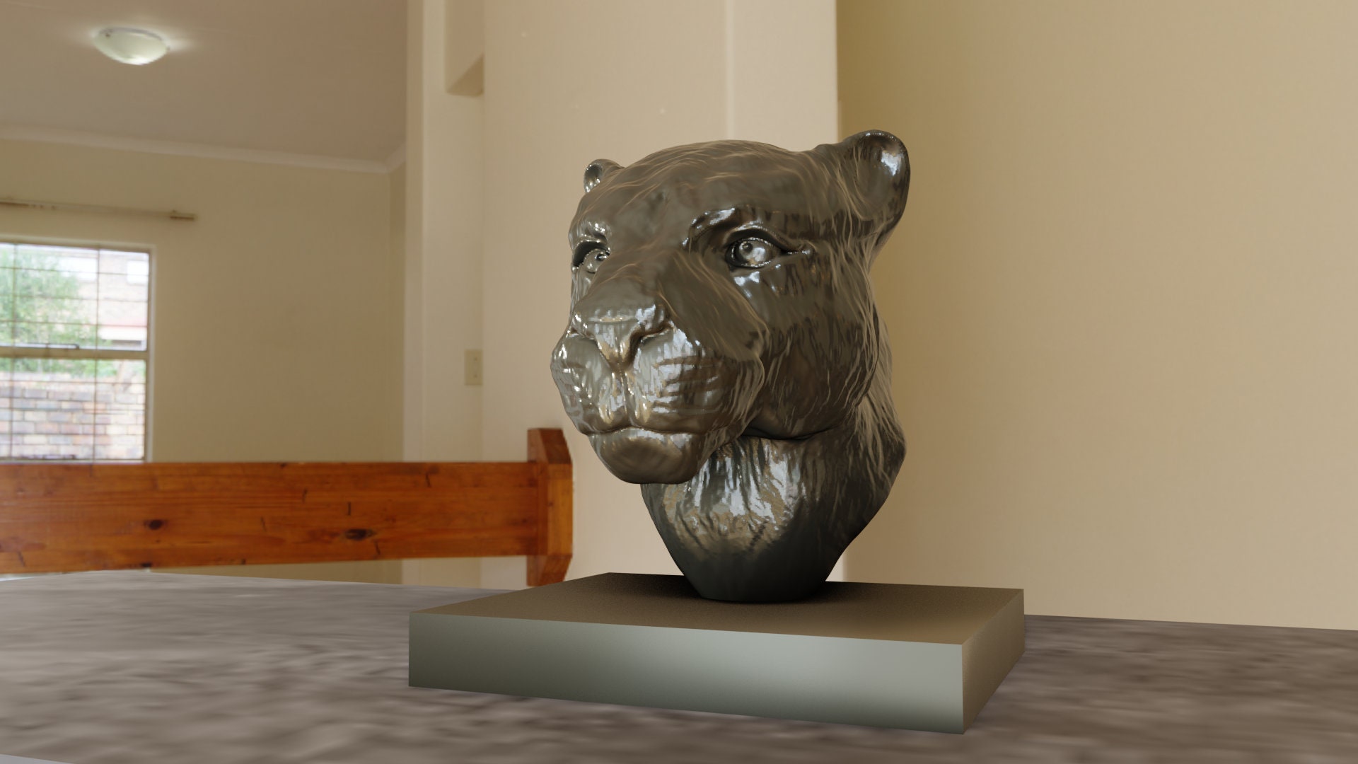 Lioness Head Bust Statue Stl 3d Print File - Etsy