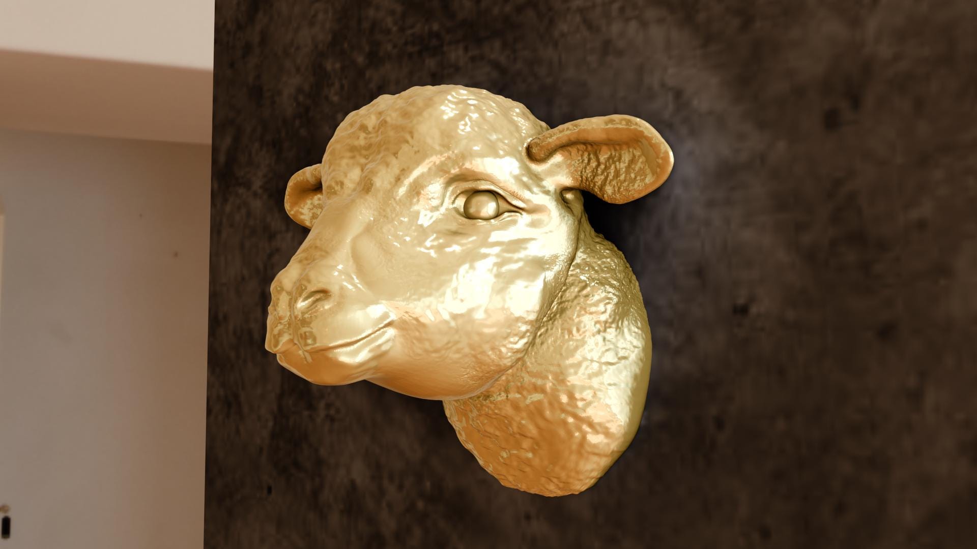 Goat Lamb Wall Mount 3d Printing STL File - Etsy