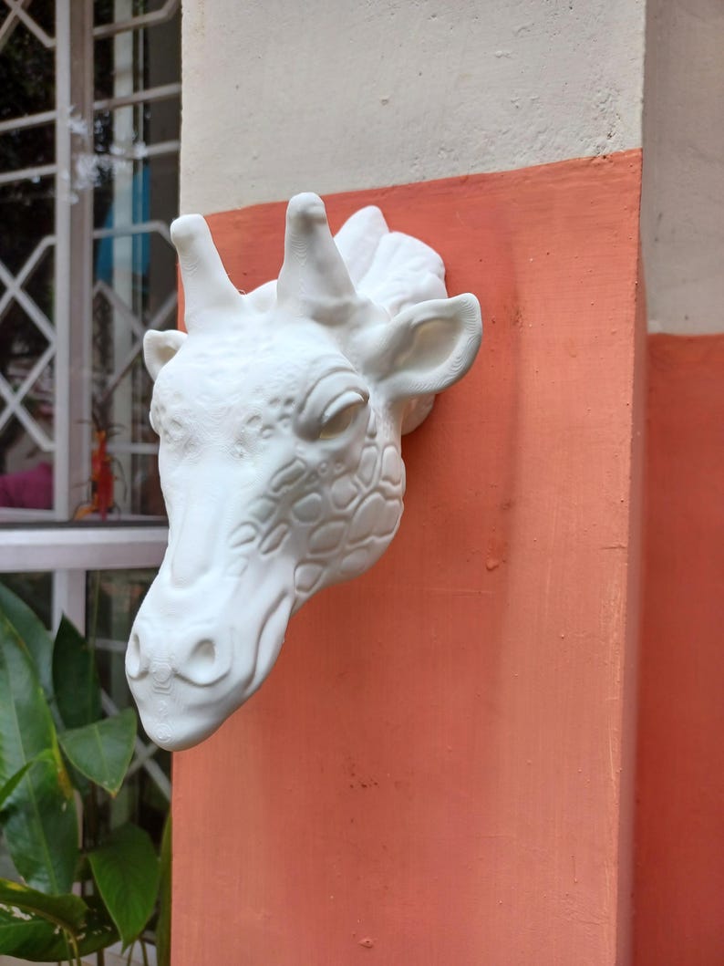 Giraffe Head Wall Mount 3d Printing STL File - Etsy
