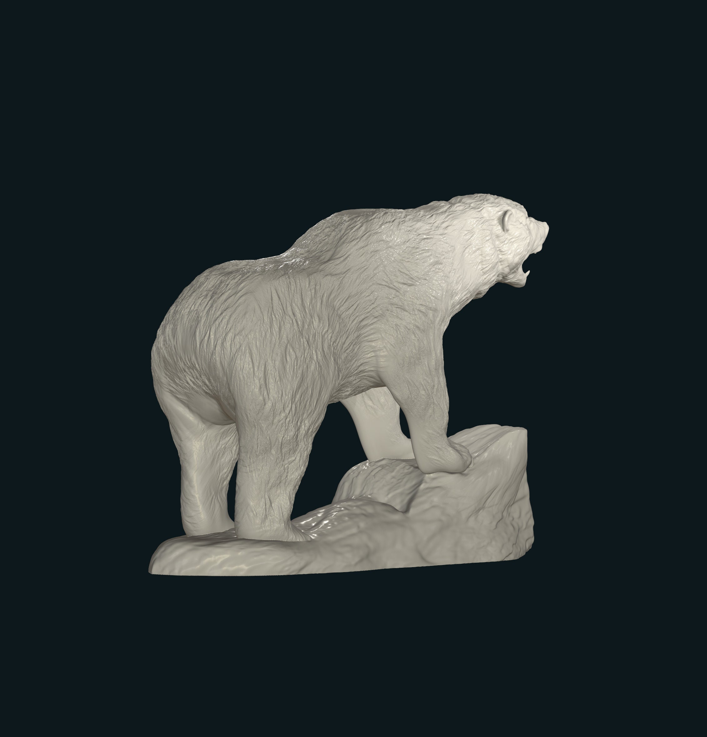 Polar Bear Standing on Ice 3d Printing STL File - Etsy