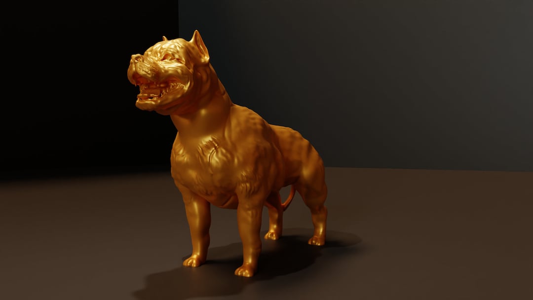 Pitbull Dog Breed Standing 3d Printing STL File - Etsy