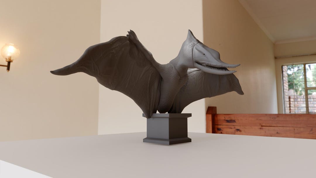 Pterodactyl Dinosaur Flying Bust 3d Printing STL File - Etsy