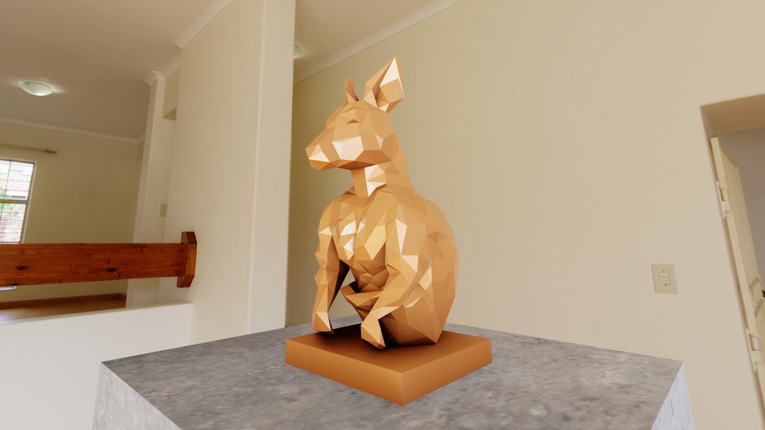 Kangaroo Bust Low Poly Statue 3d Printing STL File - Etsy