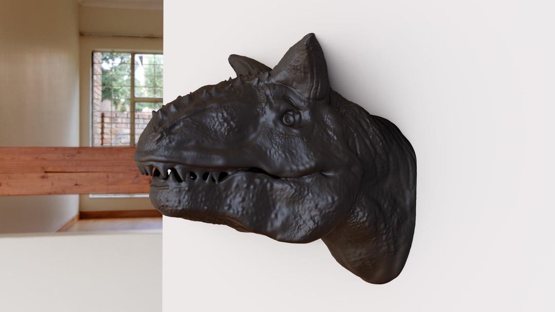 Carnotaurus Dinosaur Head Wall Mount 3d Printing STL File - Etsy