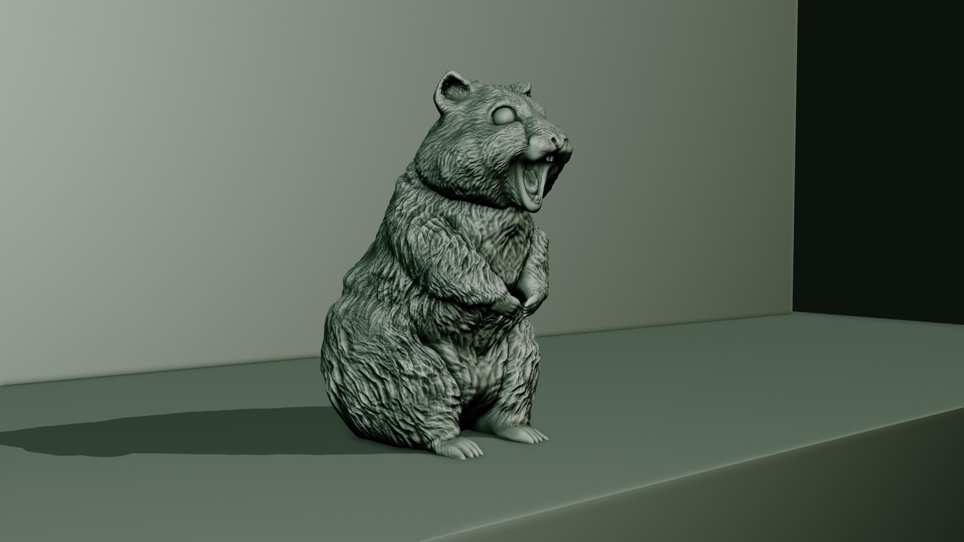 Hamster Screaming 3d Printing STL File - Etsy