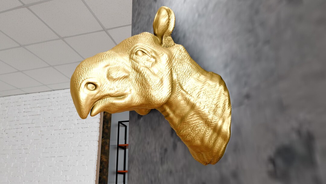 Paraceratherium Head Wall Mount Decor 3d Printing STL File - Etsy