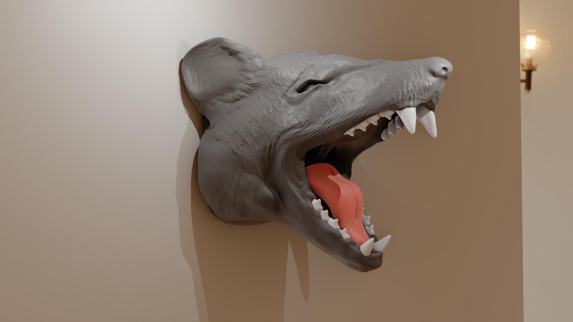 Tasmanian Devil Head Roaring Wall Mount Decor STL File - Etsy