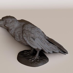 Raven Sitting 3d Printing STL File - Etsy