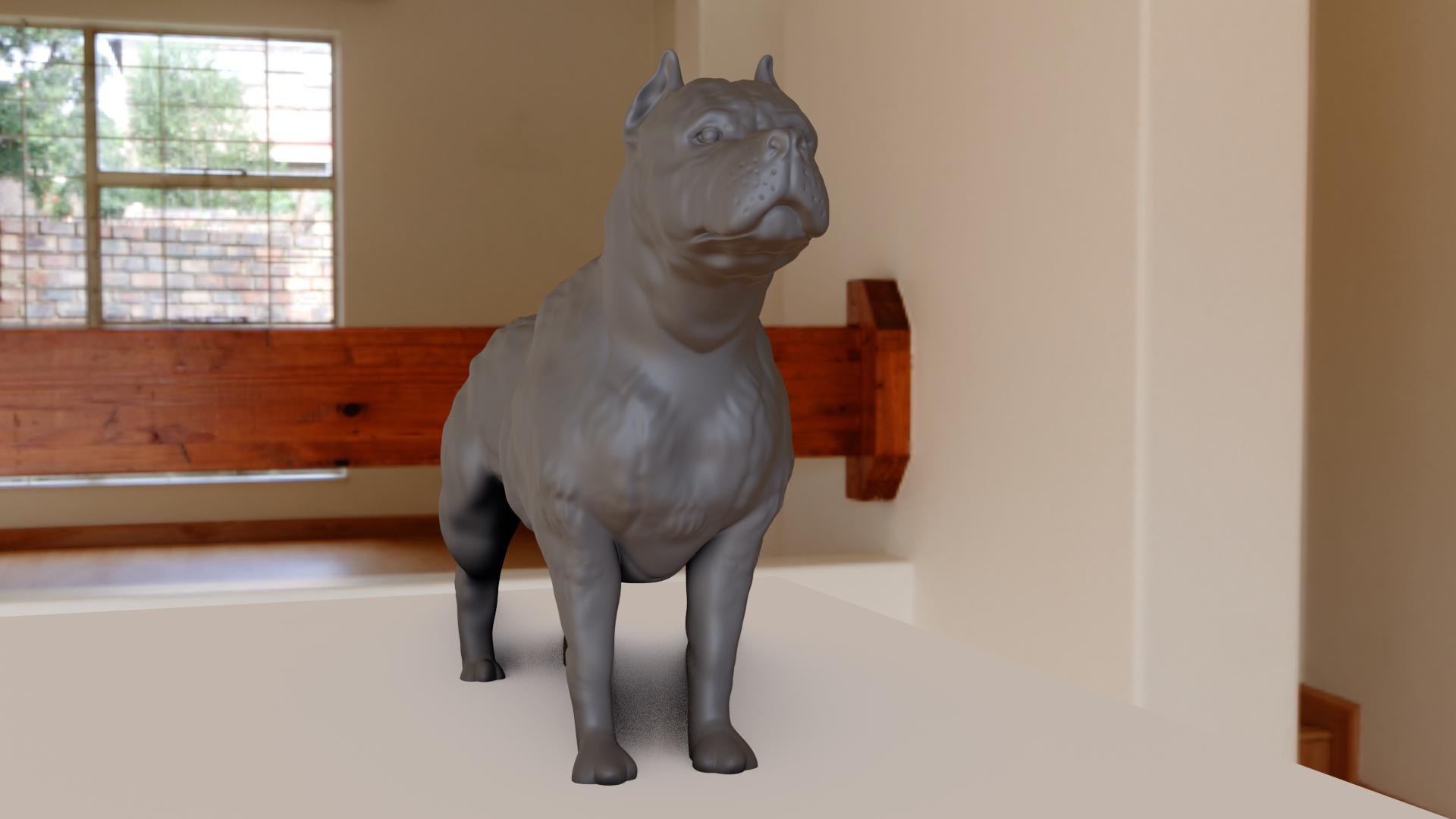 Pitbull Dog Statue 3d Printing STL File - Etsy