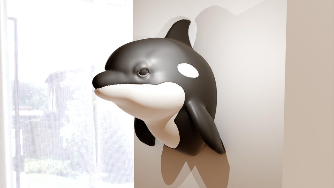 Orca Head Wall Mount 3d Printing STL File - Etsy