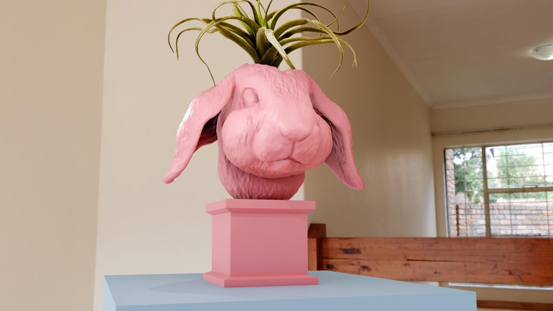 Bunny Rabbit Head Bust Planter Pot Flower Vase 3d Printing STL File - Etsy