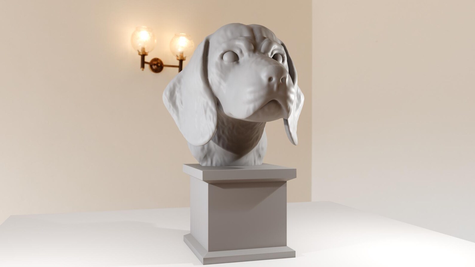 Beagle Dog Head Bust 3d Printing STL File - Etsy