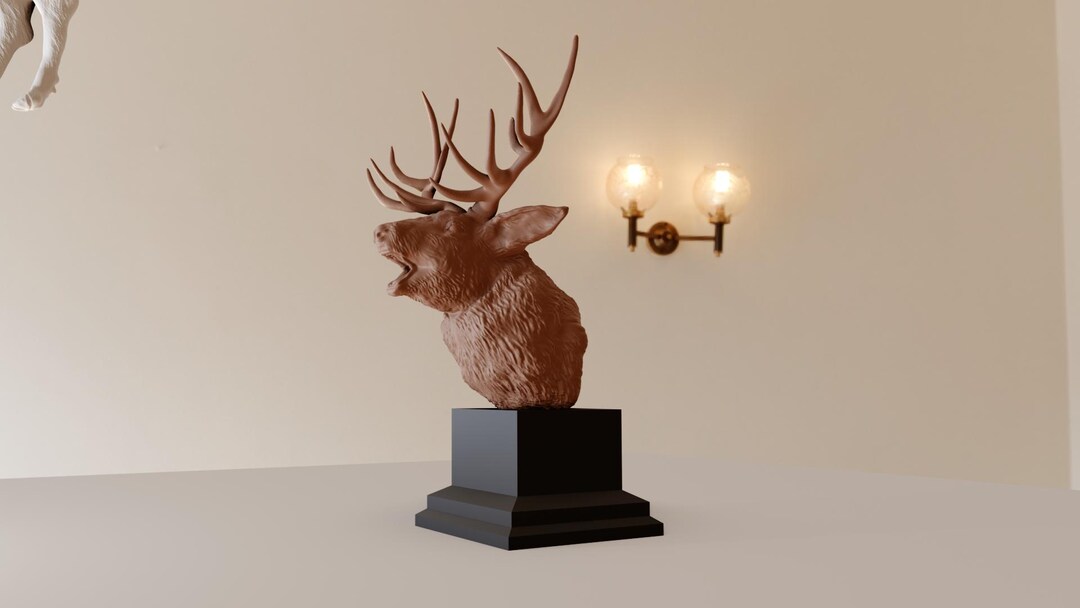 Red Deer Mooing Bust 3d Printing STL File - Etsy