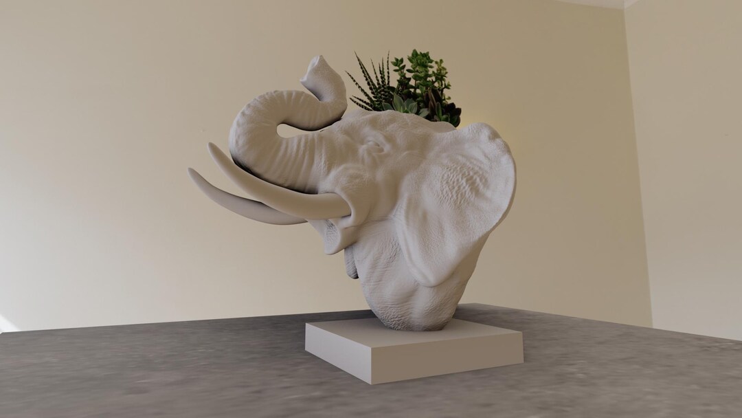 Elephant Trunk up Bust Planter Pot Flower Vase 3d Printing STL File - Etsy