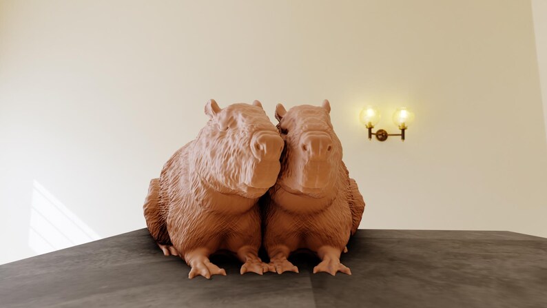 Capybara Couple 3d Printing STL File - Etsy