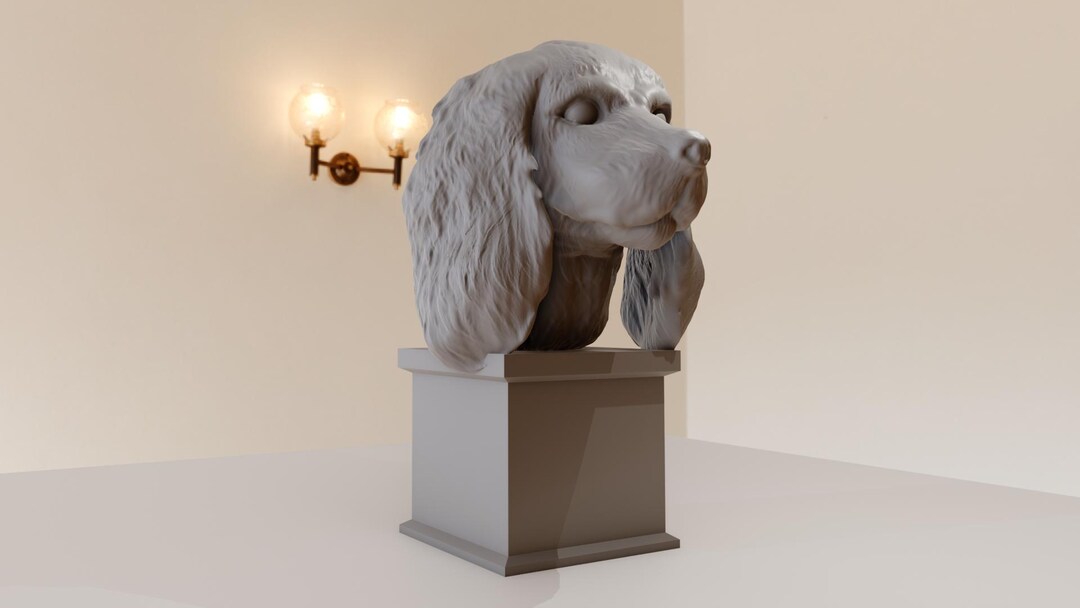 Cocker Spaniel Bust 3d Printing STL File - Etsy
