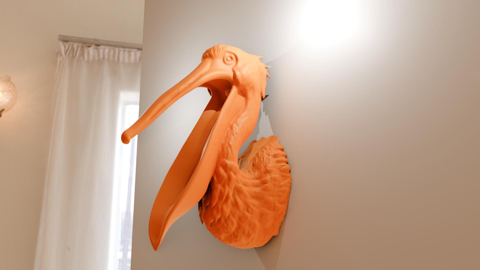 Pelican Head Wall Mount Mouth Open 3d Printing STL File - Etsy