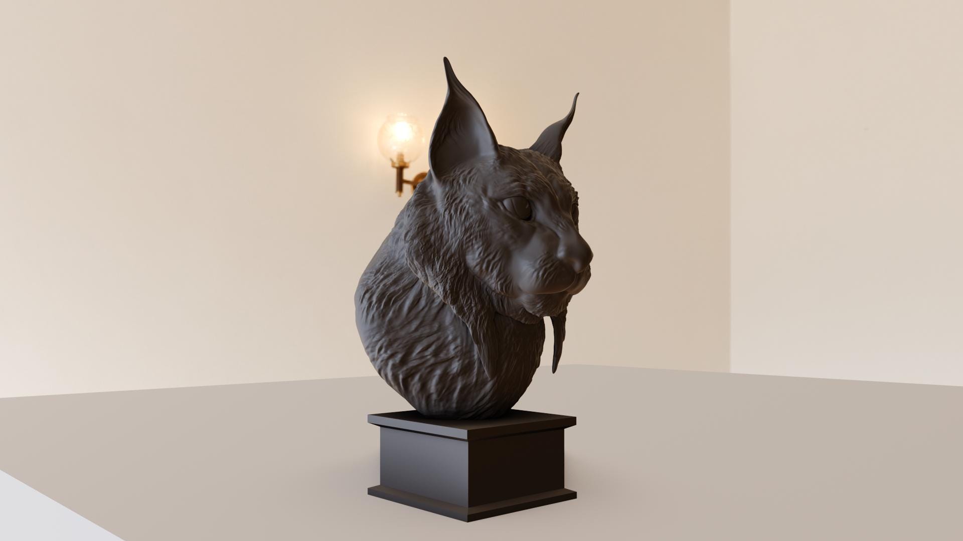 Lynx Roaring Statue 3d Printing STL File - Etsy